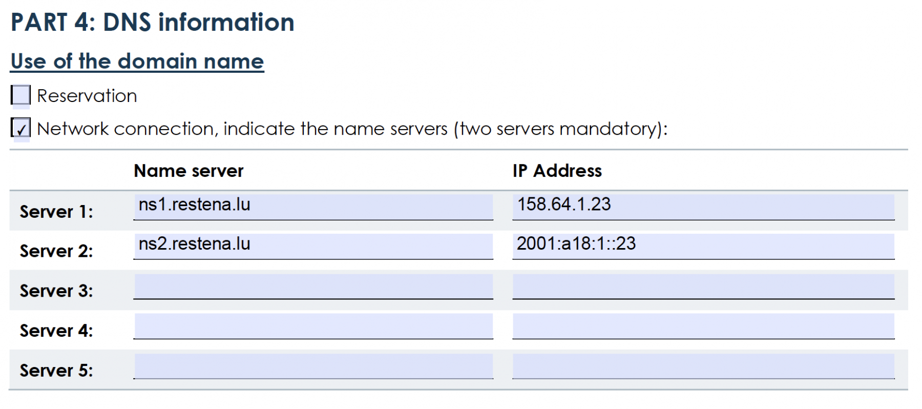 My DNS information | DNS Luxembourg