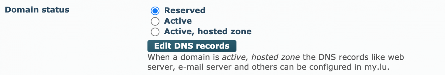 My domain name | DNS Luxembourg